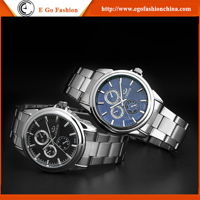 3 Subdials Luxury Watch Decorational Small Dial Watch Quartz Watches Man Stainless Steel
