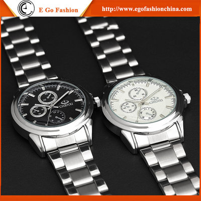 3 Subdials Luxury Watch Decorational Small Dial Watch Quartz Watches Man Stainless Steel