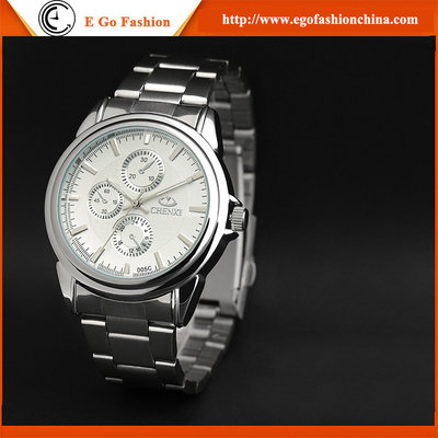 3 Subdials Luxury Watch Decorational Small Dial Watch Quartz Watches Man Stainless Steel