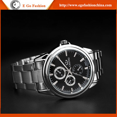 3 Subdials Luxury Watch Decorational Small Dial Watch Quartz Watches Man Stainless Steel