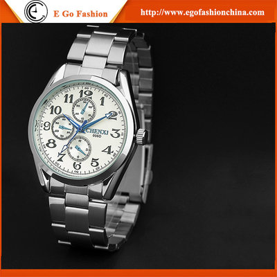 Business Man Watch Stainless Steel Watches Men Watch Quartz Analog Watch Rhinestone Watch
