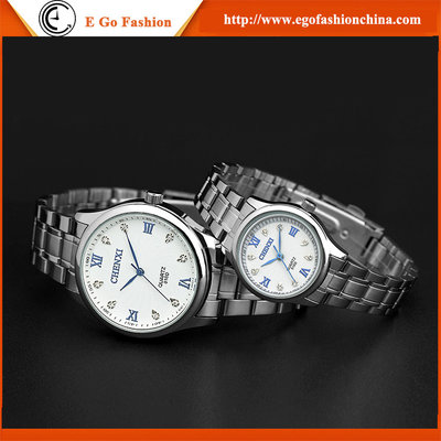 010D Fashion Jewelry Wholesale Stainless Steel Watches Quartz Analog Watch Couple Watch