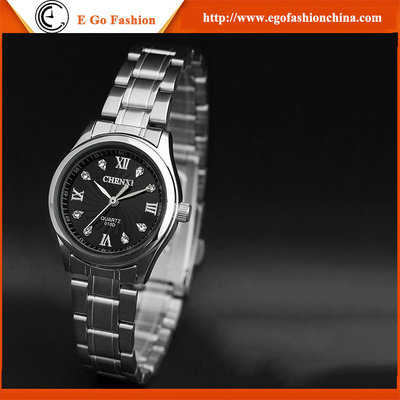010D Fashion Jewelry Wholesale Stainless Steel Watches Quartz Analog Watch Couple Watch