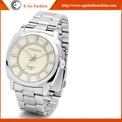 012A Stainless Steel Watches Unisex Watch Quality Steel Analog Watch Roman Numbers Watch
