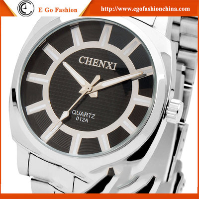 012A Stainless Steel Watches Unisex Watch Quality Steel Analog Watch Roman Numbers Watch