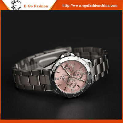 019A Pink Lady Watches Woman Female Watch Stainless Steel Watch Luxury Rhinestone Watches