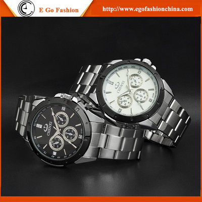 019A Fashion Watch Unisex Watch Black White Stainless Steel Watch Quartz Analog Watch Man