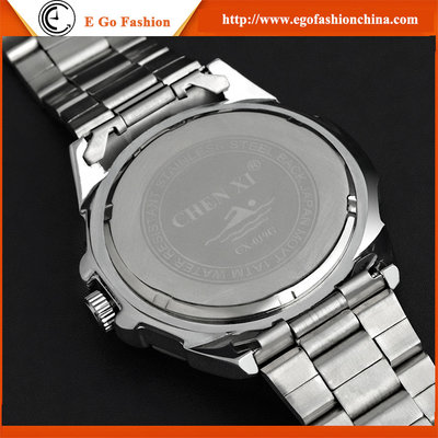 019A Fashion Watch Unisex Watch Black White Stainless Steel Watch Quartz Analog Watch Man