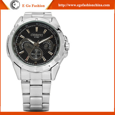 019D Fashion Casual Watch 3 Small Dials Watch Wholesale OEM Customized Logo Man Wristwatch