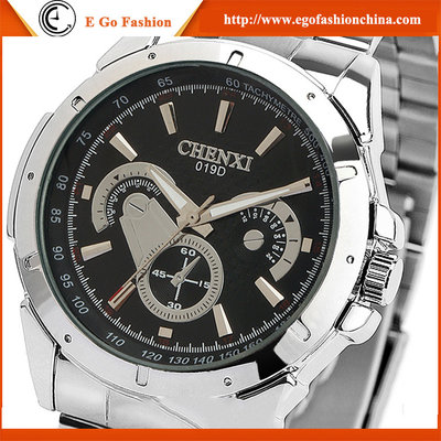 019D Fashion Casual Watch 3 Small Dials Watch Wholesale OEM Customized Logo Man Wristwatch