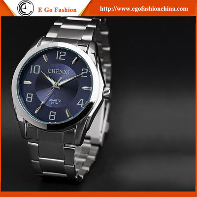 021B Stainless Steel Watch for Lovers Couple Watch Blue Black Classic Watch Quartz Watch