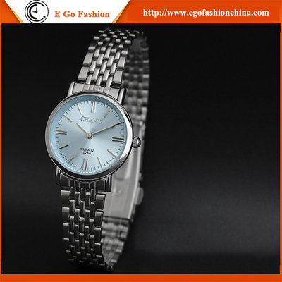 026A Pink Watch Blue Sapphire Watches Man Stainless Steel Watch Quartz Watch Women's Watch