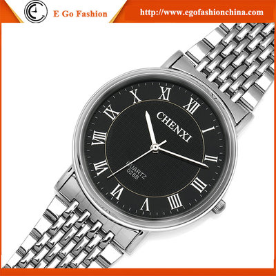 026B Stainless Steel Watch Unisex Office Lady Watch Black White Business Watch Quartz New