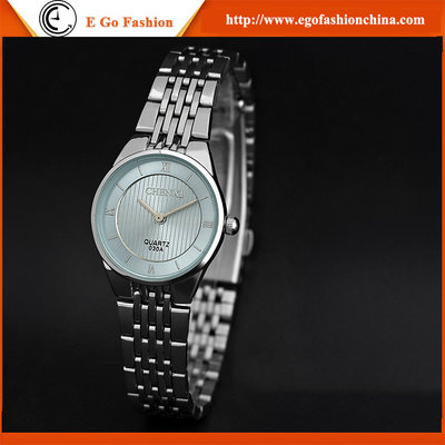 030A Pink Solid Color Watch Stainless Steel Watch Fashion Casual Watch Couple Watch Gift