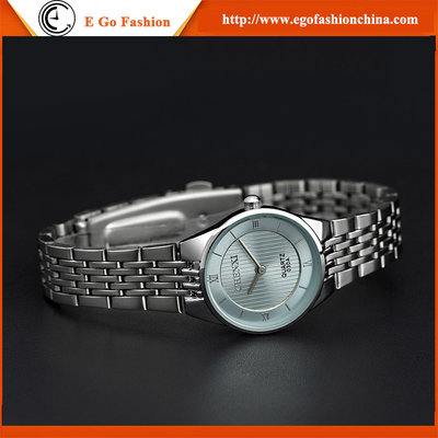 030A Pink Solid Color Watch Stainless Steel Watch Fashion Casual Watch Couple Watch Gift
