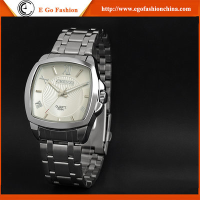 039A Customized Watch OEM Watch Stainless Steel Band Famous Branding Watch Man Square Dial
