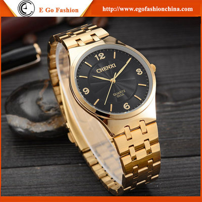 055A Full Gold Watch for Man Unisex Watches Stainless Steel Quartz Watch Analog Watches