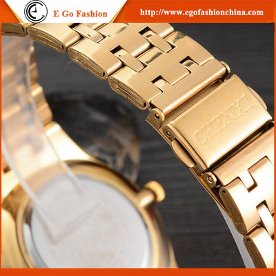 055A Full Gold Watch for Man Unisex Watches Stainless Steel Quartz Watch Analog Watches