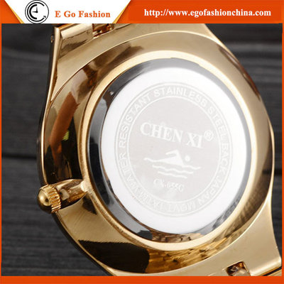 055A Full Gold Watch for Man Unisex Watches Stainless Steel Quartz Watch Analog Watches