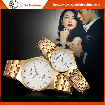 Luxury Gold Watch for Woman Stainless Steel Watch Quartz Analog Watch Couple Watches Women