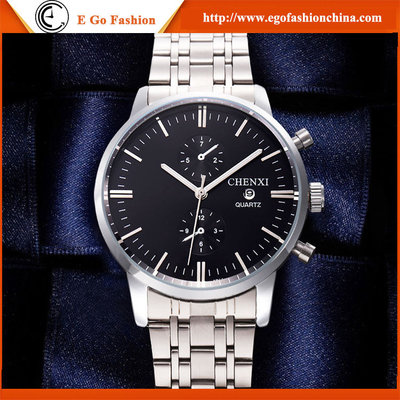 071A Fashion Watches for Man Stainless Steel Watch Casual Watches Men 2 Dials Retro Watch