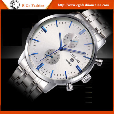 071A Fashion Watches for Man Stainless Steel Watch Casual Watches Men 2 Dials Retro Watch