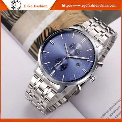 071A Fashion Watches for Man Stainless Steel Watch Casual Watches Men 2 Dials Retro Watch