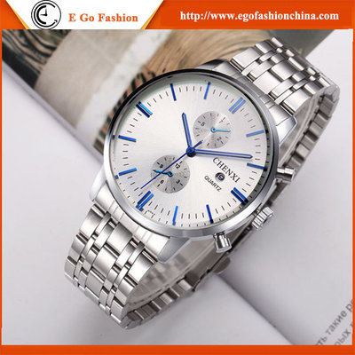 071A Fashion Watches for Man Stainless Steel Watch Casual Watches Men 2 Dials Retro Watch