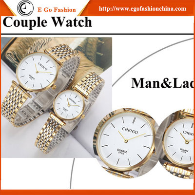 072A Couple Watch Unisex Watch Stainless Steel Watch Quartz Analog E Go Fashion Watch Man