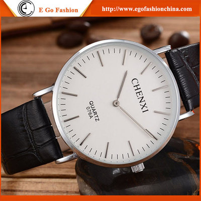 076A Genuine Leather Watch PU Leather Strap Watches Unisex Watch Sports Watch Casual Watch