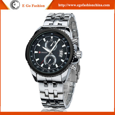 Rose Gold Case Back Watch CURREN Watches for Man Business Men Watch Quartz Analog Watch