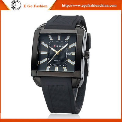 CURREN Watches 8145 Fashion Jewelry Watch Roman Numbers Square Case Quartz Analog Watches