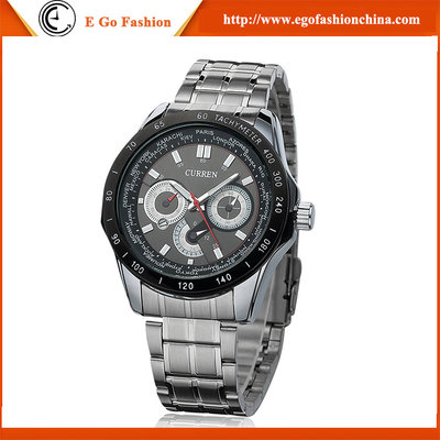 Blue Black White CURREN Watch Wholesale Retail LOW MOQ Stainless Steel Watch Sports Watch