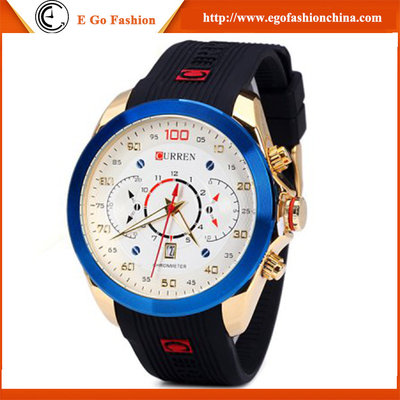 Fashion Jewelry Wholesale Gift Watch Man Men's Quartz Watch Rose Gold Curren Watch Sports