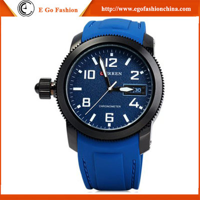 3 Colors Available Red White Blue Stainless Steel Watch Fashion Quartz Watch Date Watches