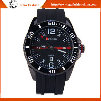 CURREN 8178 Top Brand Watch Sports Watch Blue Orange Black Watches Man Boy Silicone Watch