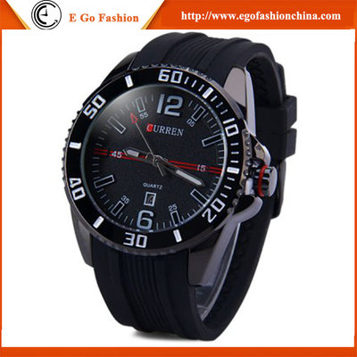 CURREN 8178 Top Brand Watch Sports Watch Blue Orange Black Watches Man Boy Silicone Watch