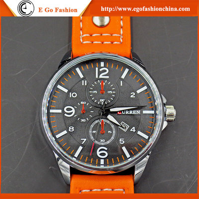 CS Watch Blue Black Orange Army Watch Stainless Steel Back Watch Quartz Analog Watches Man