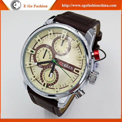 3 Subdials for Decoration CURREN Watch Blue Black Quartz Analog Watches Gift Wristwatch