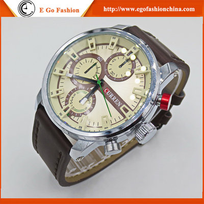3 Subdials for Decoration CURREN Watch Blue Black Quartz Analog Watches Gift Wristwatch