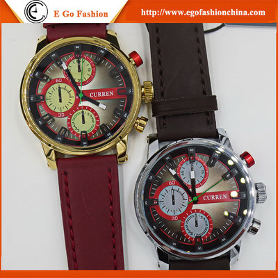 3 Subdials for Decoration CURREN Watch Blue Black Quartz Analog Watches Gift Wristwatch