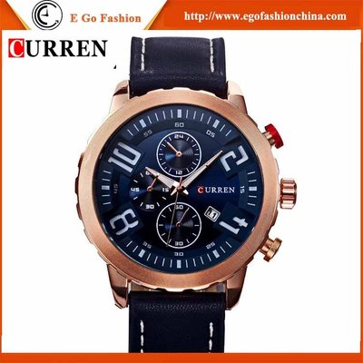 E Go Fashion Watch Business Watch Men's Quartz Watch Genuine Leather Watches Sport Watch