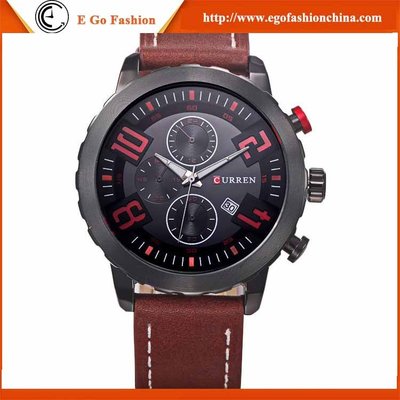 E Go Fashion Watch Business Watch Men's Quartz Watch Genuine Leather Watches Sport Watch