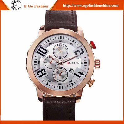 E Go Fashion Watch Business Watch Men's Quartz Watch Genuine Leather Watches Sport Watch