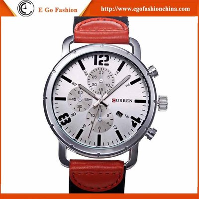 Guangzhou E Go Fashion Co., Ltd Effie Watch Stainless Steel CURREN Leather Watch Wholesale