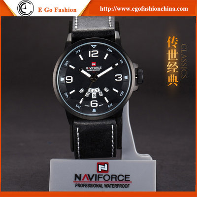 Genuine Leather Band Watch Quartz Analog Watch Fashion Business Watch Naviforce Watch Man