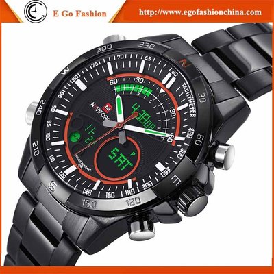 LED Light Luminous Hands Watch Sport Watch Big Dial Luxury Brand Naviforce Stainless Watch