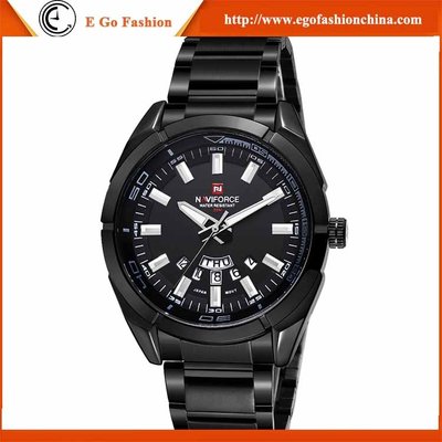 E Go Fashion Watches for Man Men's Quartz Watch Full Stainless Steel Sport Watch Gifts Box