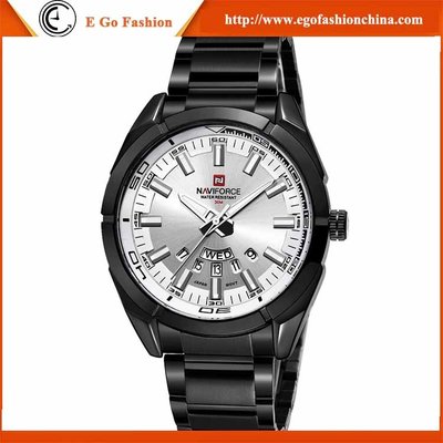 E Go Fashion Watches for Man Men's Quartz Watch Full Stainless Steel Sport Watch Gifts Box