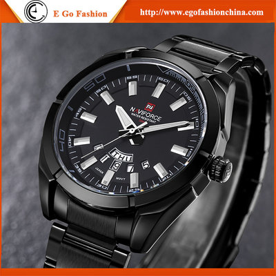 E Go Fashion Watches for Man Men's Quartz Watch Full Stainless Steel Sport Watch Gifts Box
